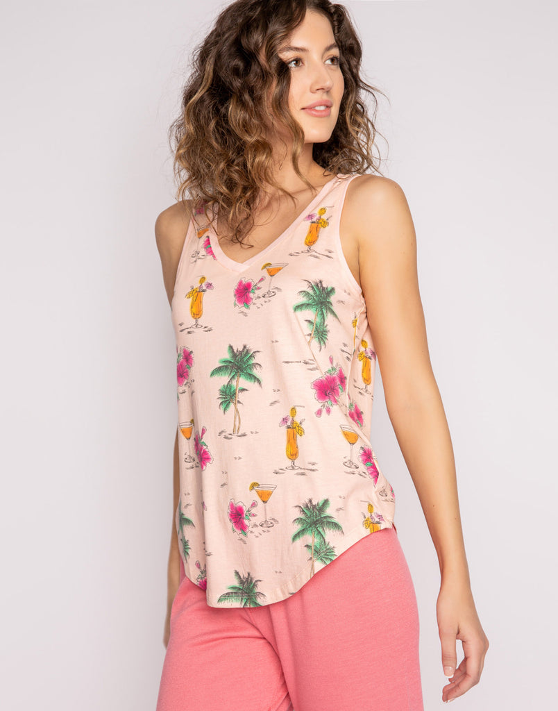 Playful Prints Tank in Pink Dream | Beach Bunny Swimwear