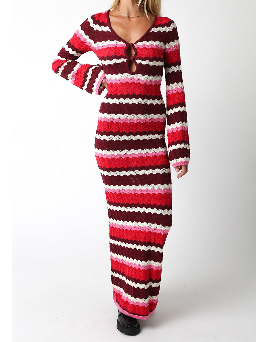 Elliot Maxi Dress by Summer Haus - Pink Red | Beach Bunny Swimwear