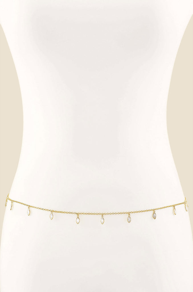 Crystal Droplet Thin Cha Body Chain | Beach Bunny Swimwear