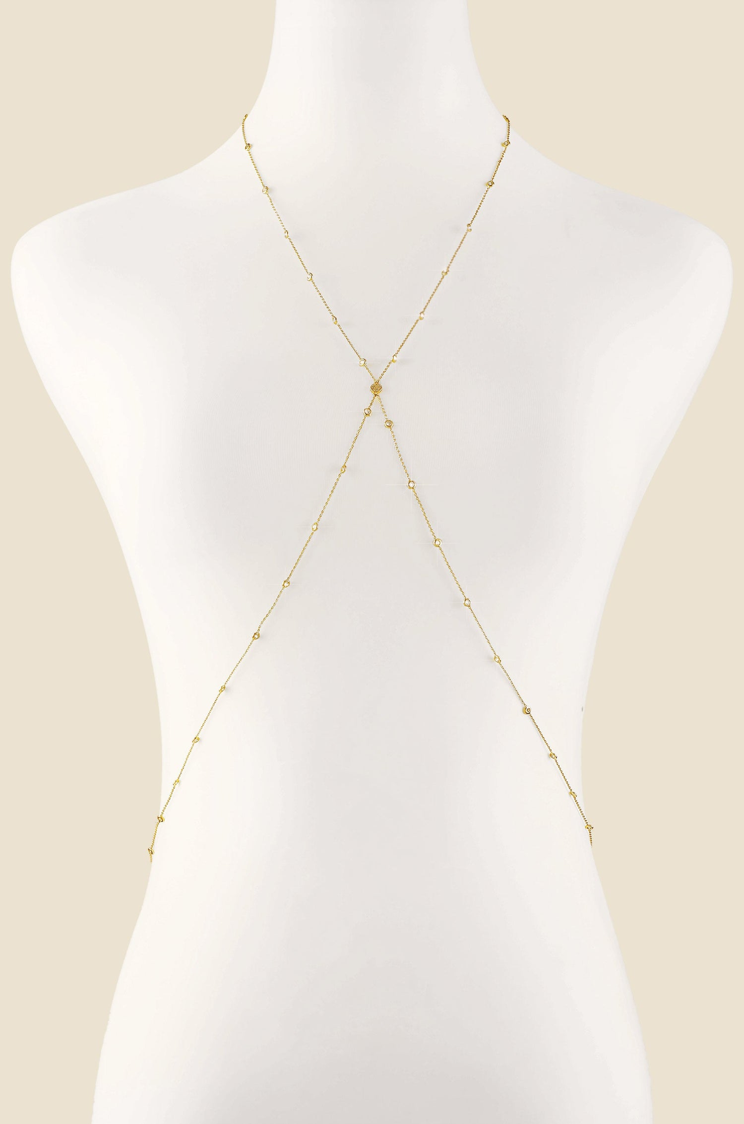 Simple Crystal X Body Chain | Beach Bunny Swimwear