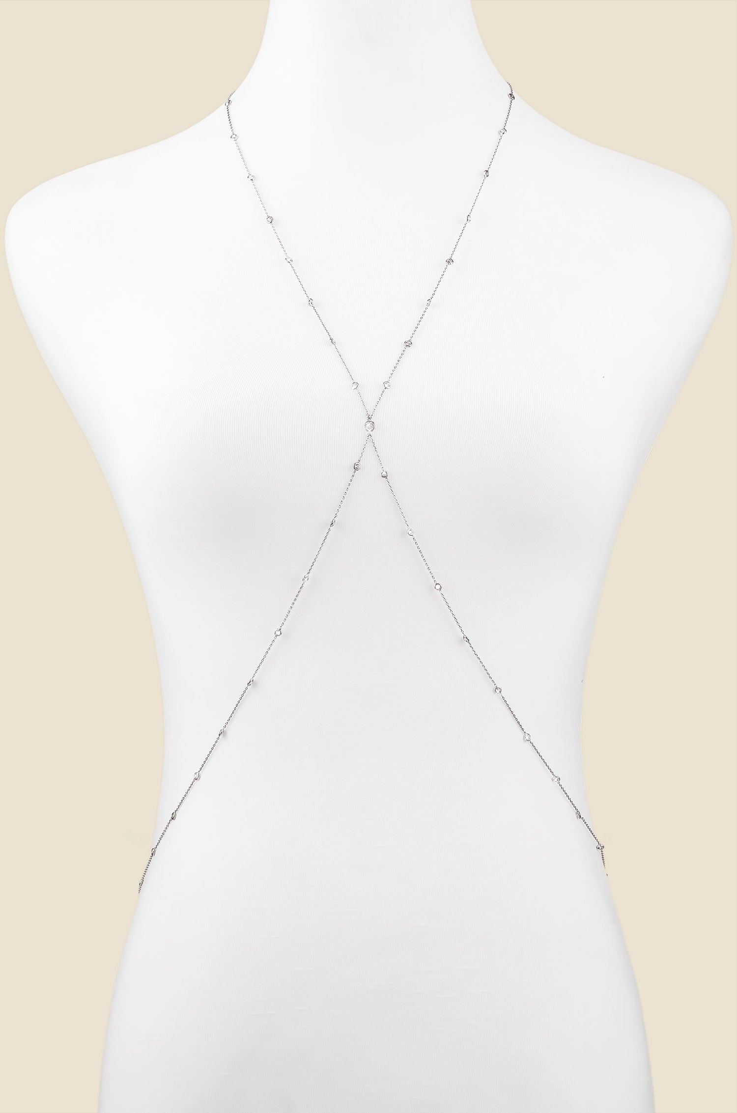 Simple Crystal X Body Chain | Beach Bunny Swimwear