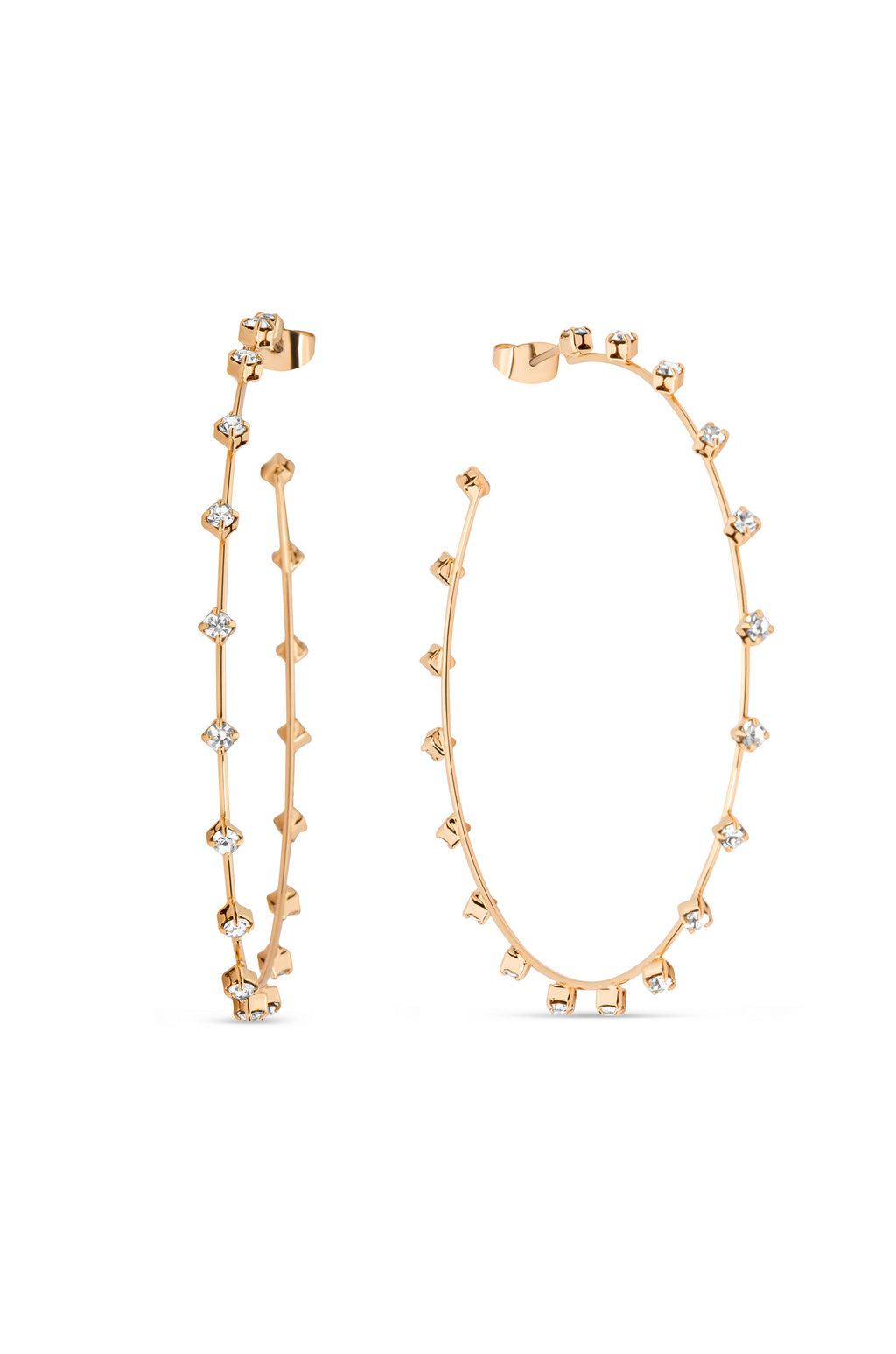 Simple Spark Crystal Hoops – Beach Bunny Swimwear