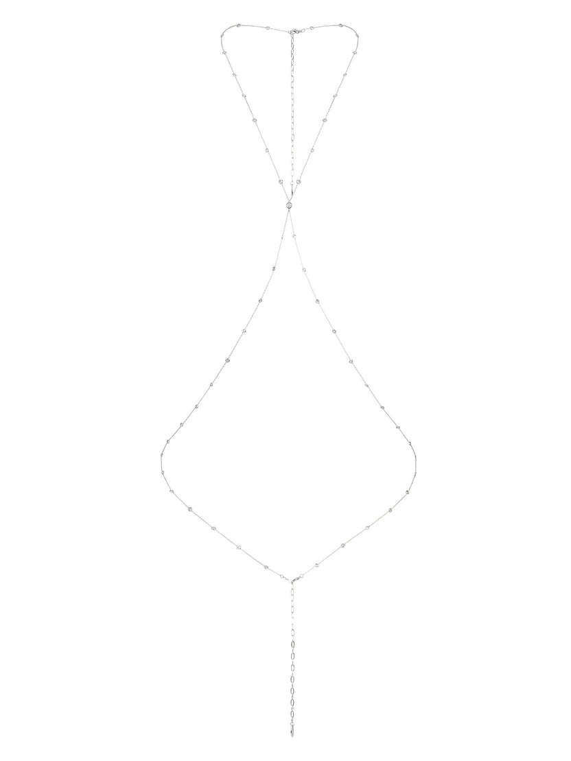 Simple Crystal X Body Chain | Beach Bunny Swimwear