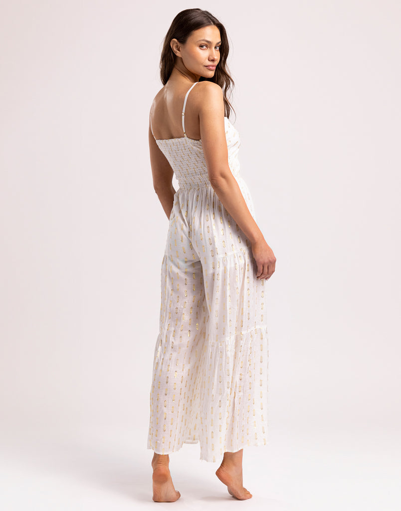 Ray Jumpsuit in White | Beach Bunny Swimwear